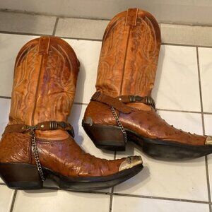 Boulet | Shoes | Boulet Ostrich Western Cowboy Rockabilly Harness Metal ...